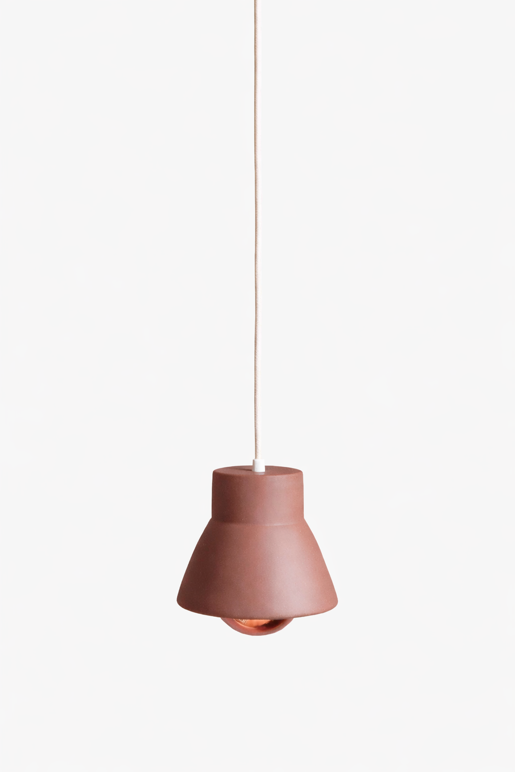 Faro - Porcelain Pendant Light - Terracotta – Luz Editions
